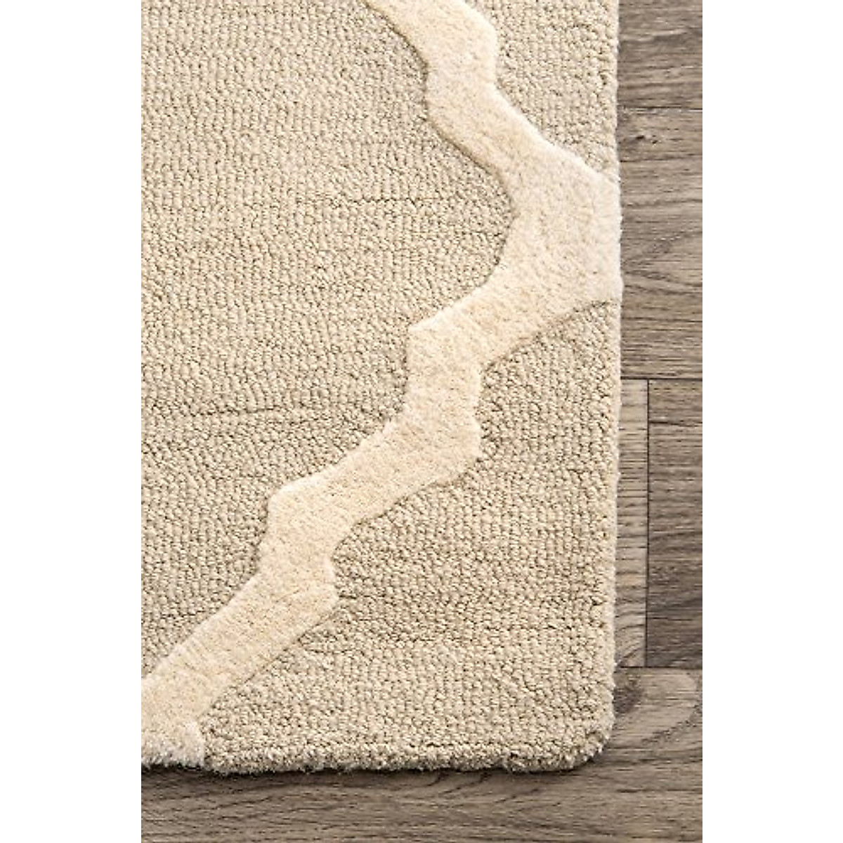 nuLOOM Hand Hooked Marrakech Trellis Area Rug, 2' x 3', Tan