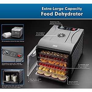 Aroma Housewares - AFD-815B Aroma Housewares Professional 6 Tray Food Dehydrator, Black