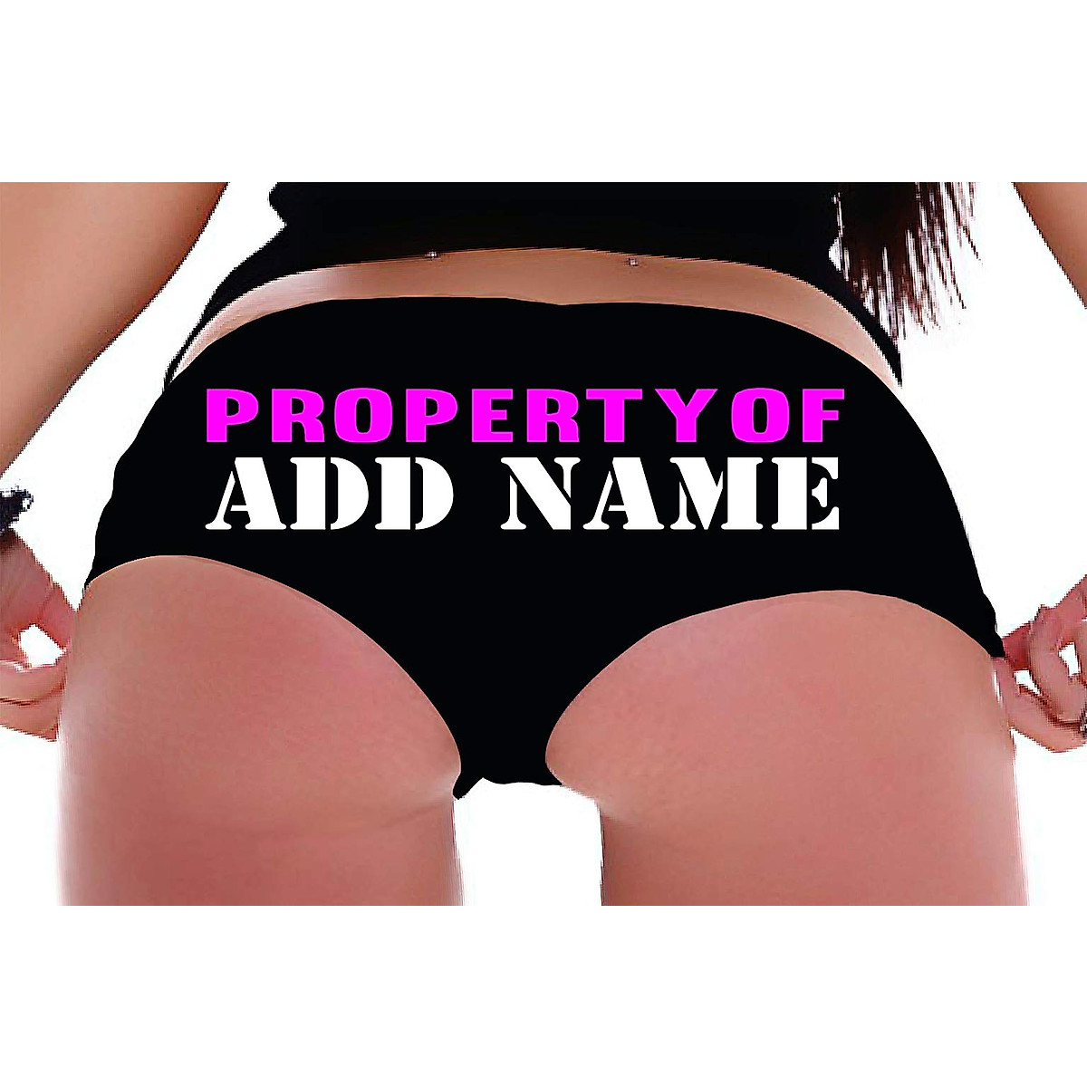 Naughty Custom Property of Daddy Panties – Flirty Premium Cotton Underwear – Sexy Gift Idea Black