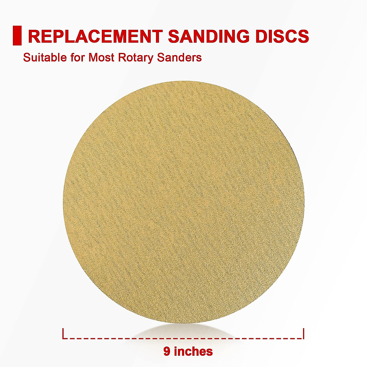 Goldblatt 9 Inch Drywall Sander, with 30pcs Sanding Discs-Hook and Loop 80 x 100/180 Mixed Grit, for Wall Cleaning and Polishing