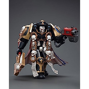 Pipigirl JoyToy Warhammer 40K Space Marine Genuine License 1/18 Soldier, Ultramarines Terminator Chaplain, 4.76 inch Models Space Marines Action Figures Kits (Brother Vanius)