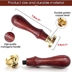 Wax Seal Stamp Gift Box Set, 6 Pcs Sealing Wax Stamps Copper Seals 1 Wooden Hilt, Wax Stamp Kit for Cards Envelopes, Gift Packaging (Vast Universe Series)