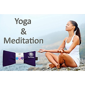 Happy Wraps Namaste Lavender Yoga Eye Pillows - Hot Cold Aromatherapy for Stress, Meditation, Spa, Relaxation Gifts - Set of 4 - Green Cotton