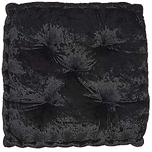 Mina Victory Life Styles Booster Seat Cushion Black 24" X 24" X 4" Throw Pillow