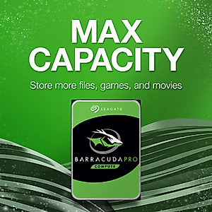 Seagate BarraCuda Pro 10TB Internal Hard Drive Performance HDD – 3.5 Inch SATA 6 Gb/s 7200 RPM 256MB Cache for Computer Desktop PC Laptop, Data Recovery – Frustration Free Packaging (ST10000DM0004)