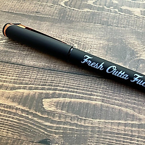 WAKIWI Fresh Outta Fucks Pad and Pen, Snarky Novelty Office Supplies,Funny Desk Accessory Gel Pen With Notepad,Humor Gifts for Friends Colleagues Boss (Notepad)
