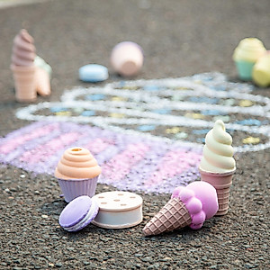 Melissa & Doug Ice Cream & Cake Chalk Set - Arts And Crafts For Kids, Sidewalk Chalk For Kids Ages 3+