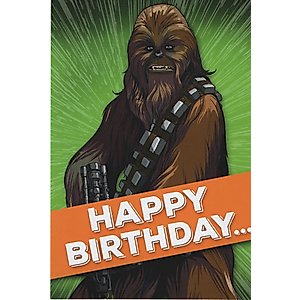 Expressions by Hallmark Star Wars Chewbacca Happy Birthday Card