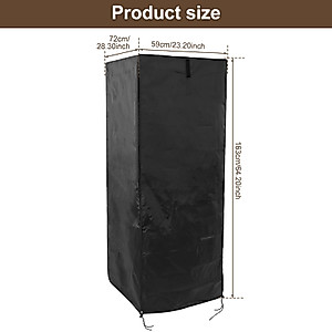 XYDHQS Bread Rack Cover with Zipper, Bakery Rack Cover, Keeping Fresh Pan Bun Rack Cover, 23"x28"x64" Bakery Single Rack Covers Waterproof and Dustproof, Black