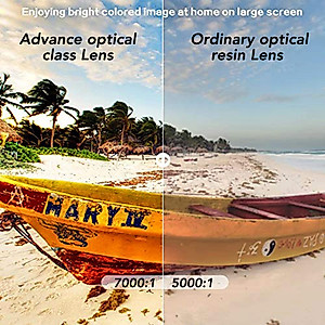 Movie Projector, GooDee Portable Outdoor Native 1080P Home Theater Video Projector, Full HD LCD 300 Inch, contrast 10000:1 with 100,000 hrs Lamp Life, Compatible with PC, PS4, TV Stick, HDMI, YG620