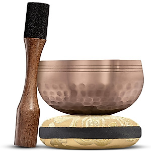 Tibetan Singing Bowl Set – Authentic Hand-Tuned Sound Bowl for Meditation – Complete Meditation Bowl Kit with Cushion, Mallet & Guide – Perfect Tibetan Bell for Yoga, Relaxation, & Sound Healing