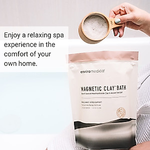 Magnetic Bentonite Clay Detox Bath – Sodium & Calcium Bentonite, & Himalayan Salt – Healing Clay to Remove Environmental Toxins for a Whole Body Detox – Health & Beauty Clay by Enviromedica