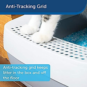 PetSafe Deluxe Cat Litter Box with Crystal Litter System – Starter Kit Includes Litter Scoop, Pee Pad, 1 Month of ScoopFree Premium Crystal Litter