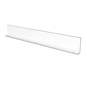 FixtureDisplays® 22 X 3" Clear Floating Shelf Wall Mount Shelf Lip Stopper Shelf Guard Divider Plexiglass Edge Protection 10084-12PK-NF