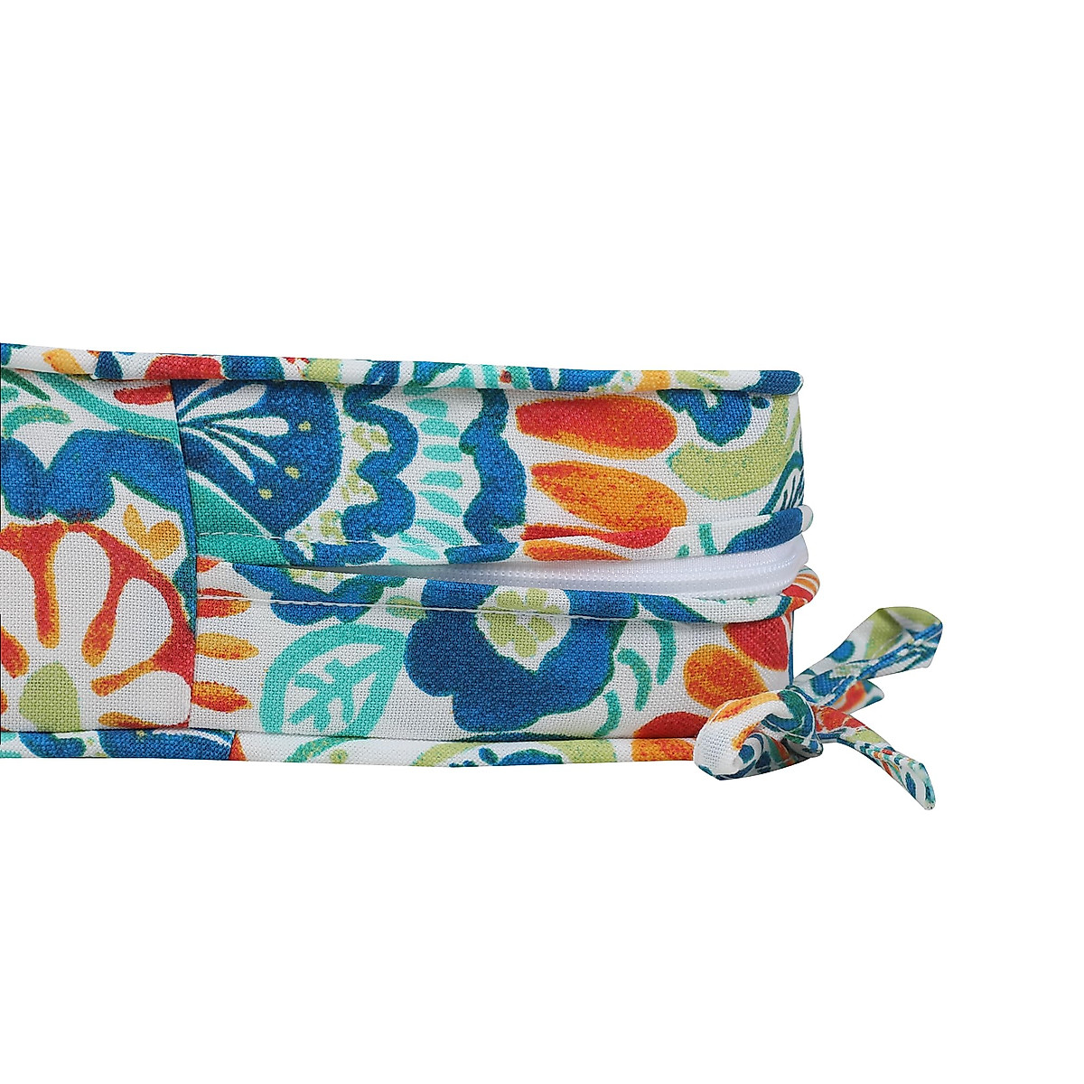 Magpie Fabrics Outdoor Bench Cushion 42 x 18 Inches, Settee Loveseat Pads with Handle and Ties for Garden Patio Backyard Porch Sofa Couch Swing (Paisley Multi)