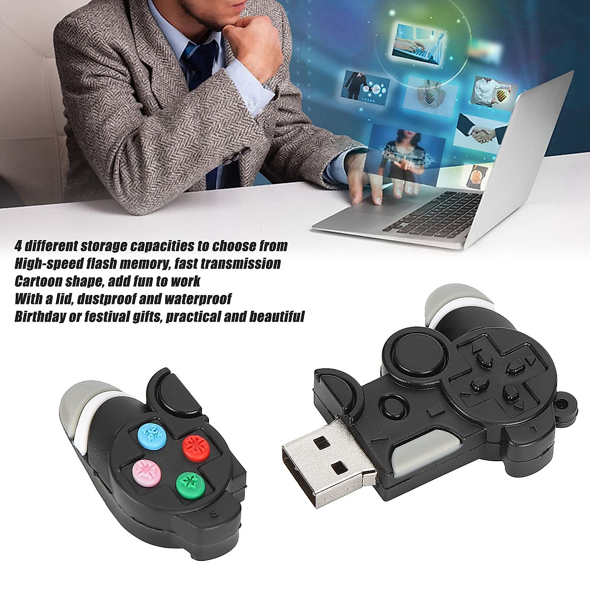 Kafuty-1 Cute USB Flash Drive, Novelty Cartoon Thumb Drive, Pendrive Memory Thumb Stick, Gifts for School Students Kids Children Teacher Collegue Employees (16GB)