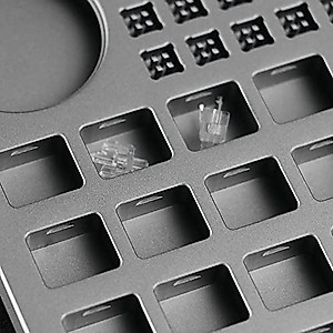 KiiBoom 28 Switches CNC Aluminum Lube Station Switch Opener for Custom Mechanical Keyboard (Grey)