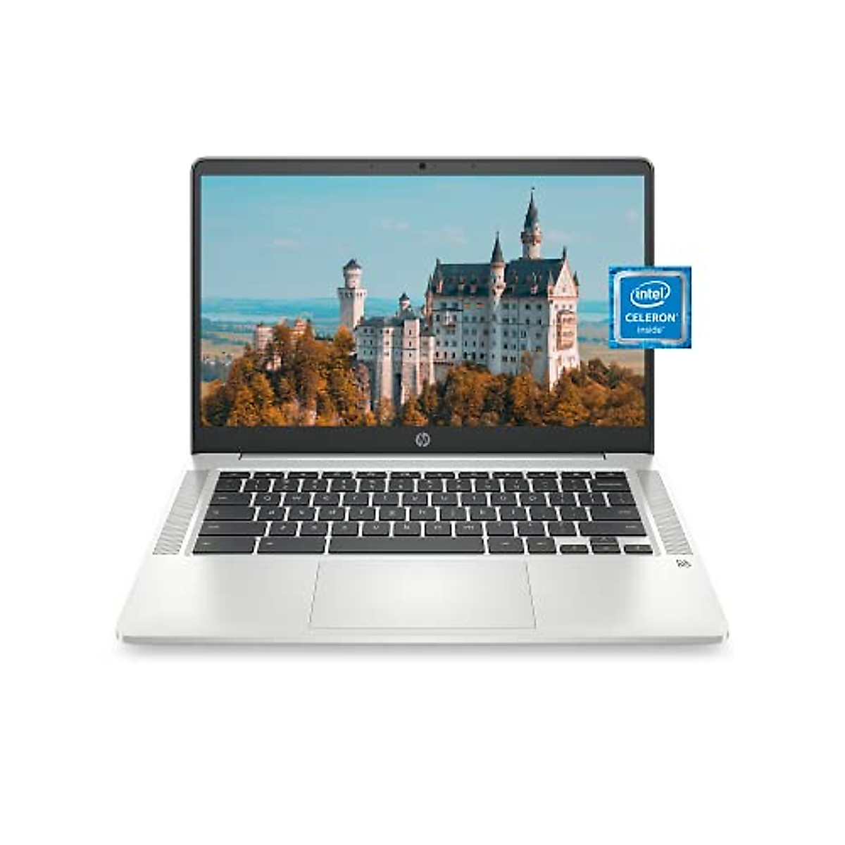 HP Chromebook 14 Laptop, Intel Celeron N4020, 4 GB RAM, 32 GB eMMC, 14” HD Micro-Edge Display, Chrome OS, Thin & Portable, 4K Graphics, Backlit Ash Gray Keyboard (14a-na0024nr, 2021, Mineral Silver)