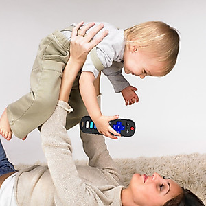 YAPROMO Babay Teething Toys, Silicone Remote Control Teether, BPA Free & Refrigerator Safe (Black&Pink)