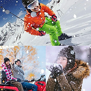 Battery Balaclava Face Ski Mask,Windproof Heated Hat Motorcycle,Riding Women Men Black