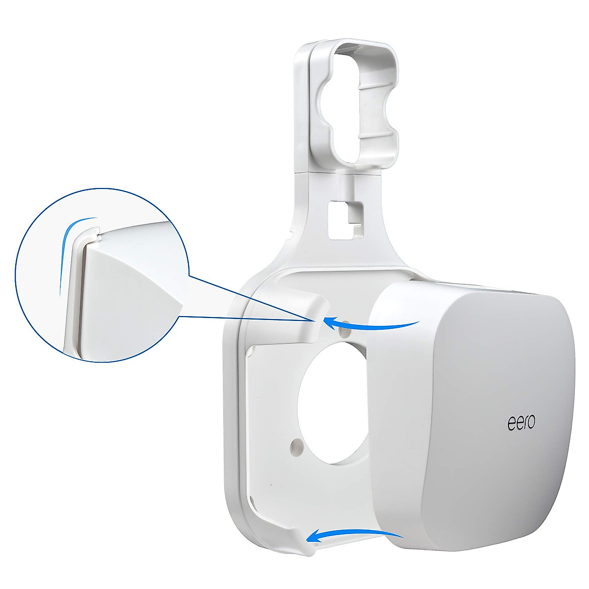 PETIMETI Wall Mount for EERO Pro 6 Mesh WiFi System, Space Saving Wall Mount Bracket for EERO Pro 6 Router with Cord Management and Easily Moved(3 Pack)