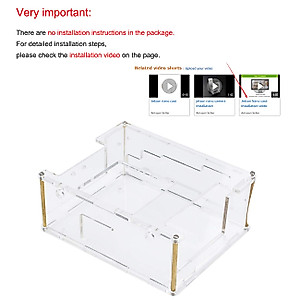 Yahboom Acrylic Case for NVIDIA Jetson Nano Compatible with 4GB (B01 & A02) & 2GB with Cooling Fan and Camera Case