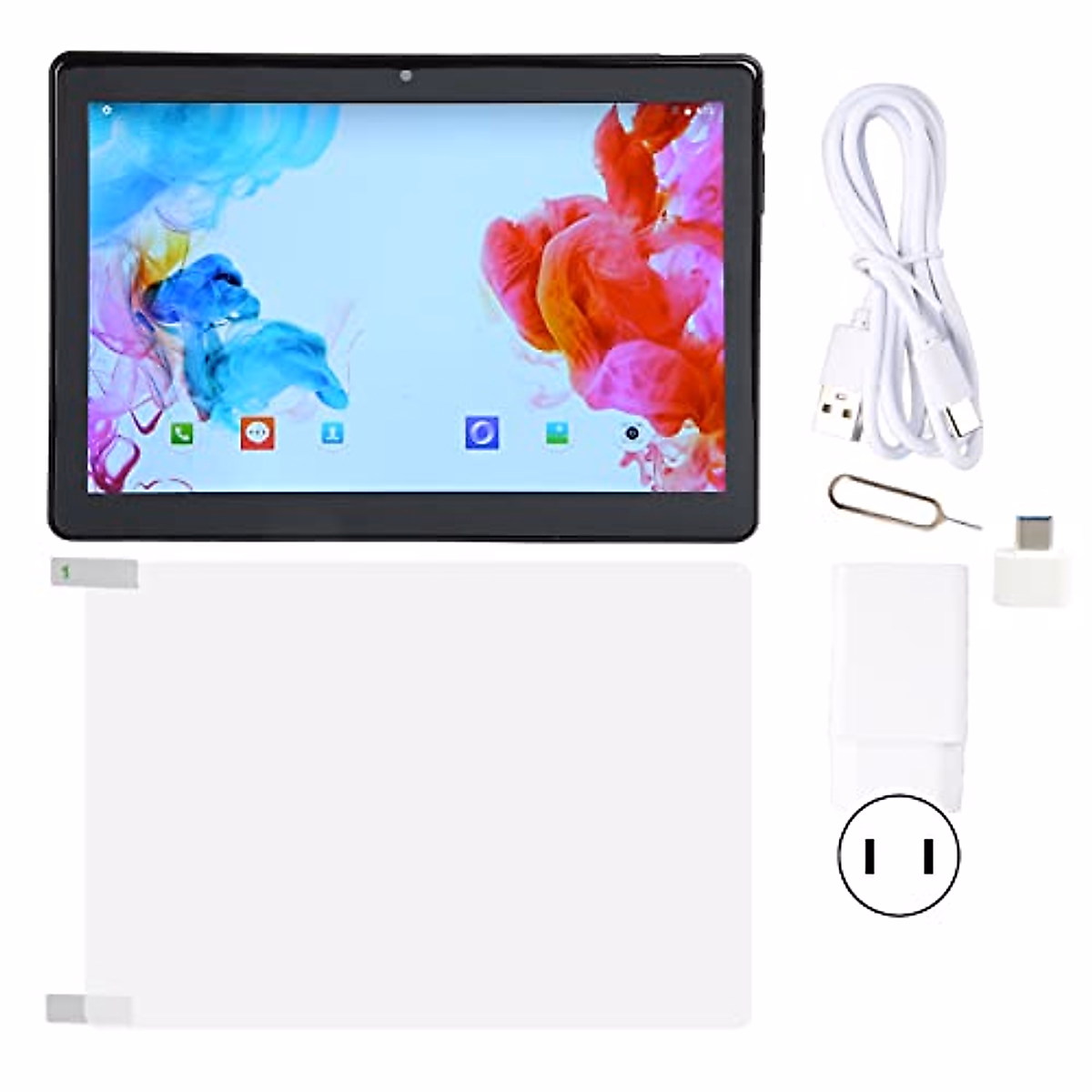 10.1 Inch Tablet, Tablet with 1280 X 800 Resolution 100240V Three Card Slots Octa Core RAM 4GB ROM 64GB for Work (US Plug)