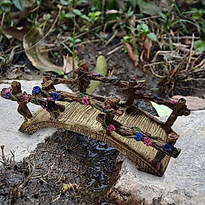 MUAMAX Miniature Garden Bridge Resin Craft Cute Fairy Bridge Little Artificial Bridge Micro Landscape Garden Bridge Fairy Garden Bridge for Dollhouse Ornament