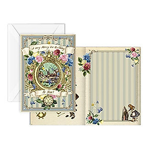 Alice in Wonderland Birthday Card Party Unbirthday Mad Hatter Tea Party Thank You