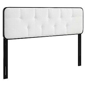 Modway Collins Tufted Fabric and Wood Queen Headboard in Black White