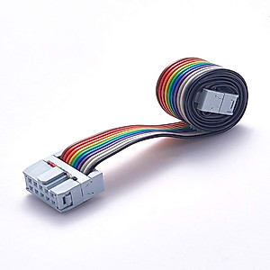 Heyiarbeit 2pcs IDC Rainbow Wire Flat Ribbon Cable 10 Pin 30cm Length 2.54mm Pitch