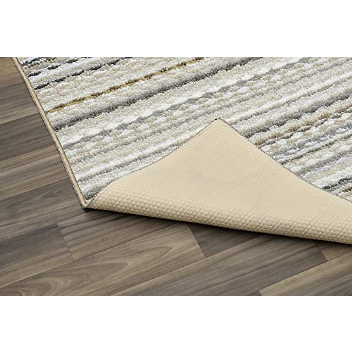 Garland Rug Carnival Stripe Non-Slip Recycled 2' X 12' Multi-Color Area Rug – Modern, Stain-Resistant, Ideal for Living Rooms & High-Traffic Areas