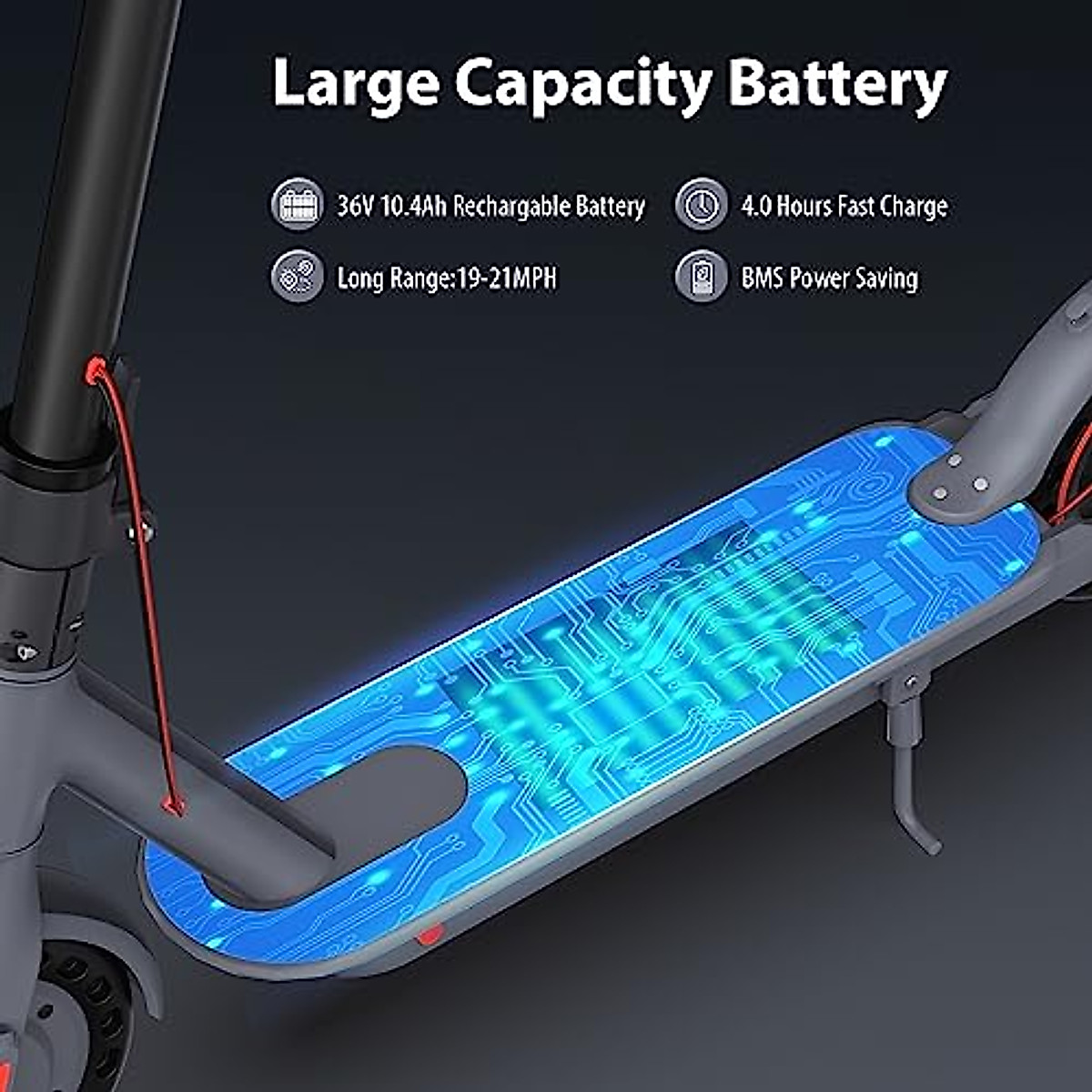 Electric Scooter for Adult,350W Commuter Electric Kick Scooter Up to 19MPH & 18-21Miles Range Folding App Control Commuting Intelligent Sport Scooter for Adult and Teen（2023 Performance Upgrade）