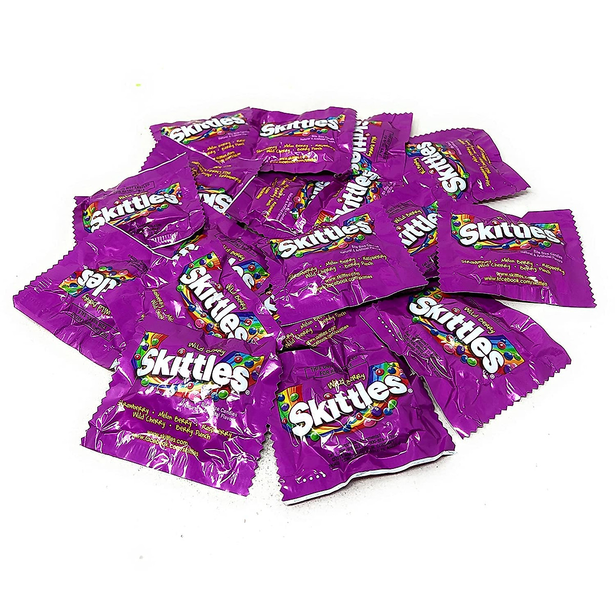 Sk Wild Berry Flavor Candy Coated Fruit Chew Fun Size 1.5 Lbs Individually Wrapped Bulk Party Assortment 25+ Bite Size Mini Packs In Resealable Bag (24 Oz)