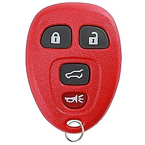 Keyless Entry Remote Red SUV Key Fob for Buick Cadillac Chevrolet GMC Saturn (15913416, OUC60270)