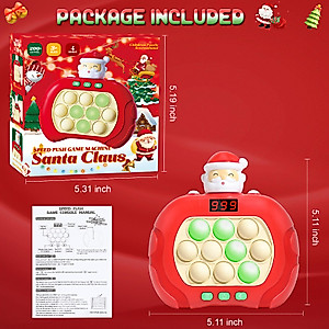 SuperMomo Pop Fidget Kids Games It Toys, Handheld Game for Kids 6-8, Fast Push Bubble Game, Bubble Stress Pop Light Up Game, Mini Games, Birthday Gifts for 8-12 Year Old Boys, Girls, Teens - Xmas