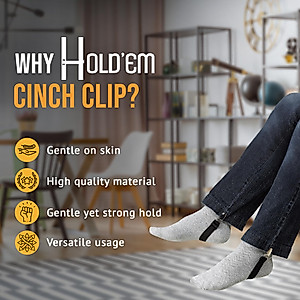 Hold’Em 3/4" Polished Nickel Plated Clips with SECURE PRONG TO ENSURE MAXIMUM HOLD Perfect For Making Mitten, Suspenders-5PC 3/4