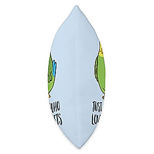 Funny Parakeets Gifts Just Loves Cute Parakeet Girl Throw Pillow, 16x16, Multicolor