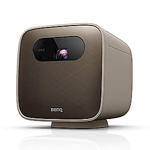 BenQ GS2 Wireless Mini Portable Projector for Outdoor Use | IPX2 Splash & Drop Resistant | Google Cast & AirPlay | Bluetooth Speaker | WiFi | Smart TV App | HDMI | USB-C (Renewed)