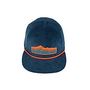 Sendero Provisions Co. Outdoor Adjustable Snapback Corduroy Rope Hat with Geo Screen Printed Patch (Ocean Blue)