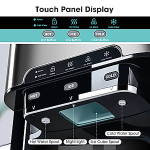 3 in 1 Water Dispenser with Ice Maker Countertop Portable Water Cooler