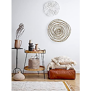 Creative Co-Op Metal Martini Accent Table, Black