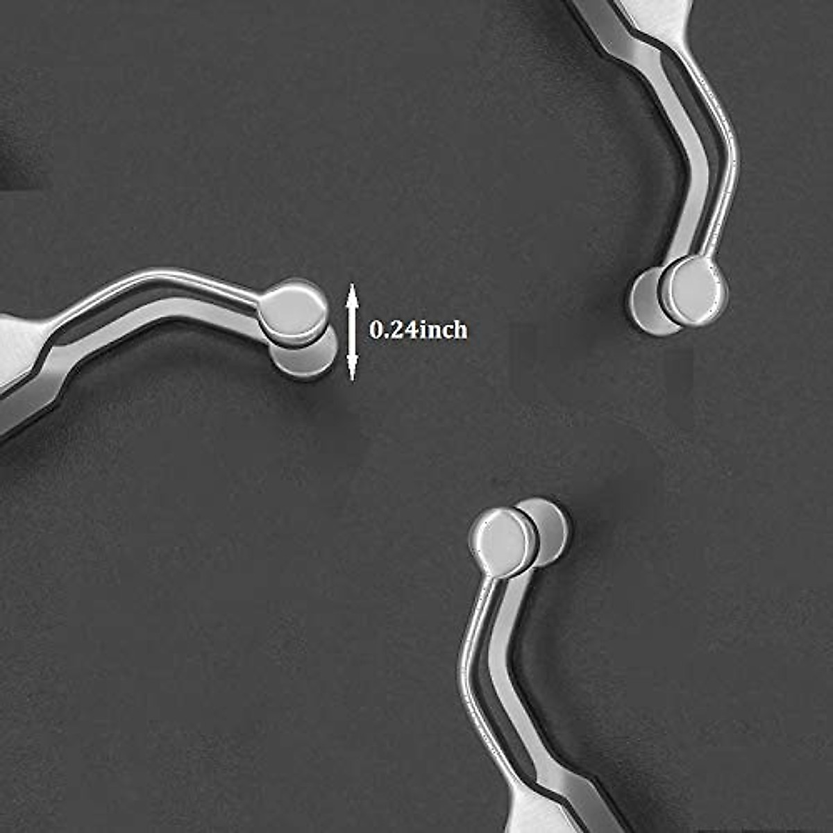 FUNORNAM Meibomian Gland Expressor Professional Prevent Excessive Force Eyelid Massage Forceps for MG Issue Dry Eyes, Premium Stainless Steel (Round)