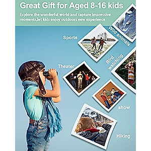 Compact Binoculars for Kids and Adults, 10X25 High Power Binoculars with Low Light Vision, Easy Focus Binoculars for Bird Watching,Hunting,Travel,Outdoors