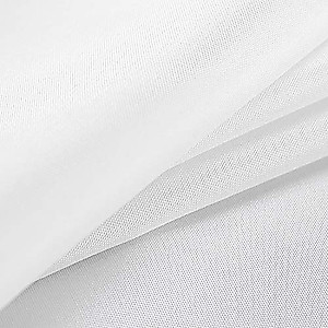 N&Y HOME Waterproof Fabric Shower Curtain or Liner with 9 Mesh Pockets - White, 71x72 Inches