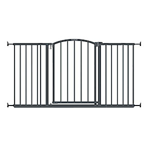 Summer Extra Wide Decor Safety Baby Gate, Gray – 27” Tall, Fits Openings of 28” to 51.5” Wide, 20” Wide Door Opening, Baby and Pet Gate for Extra Wide Doorways