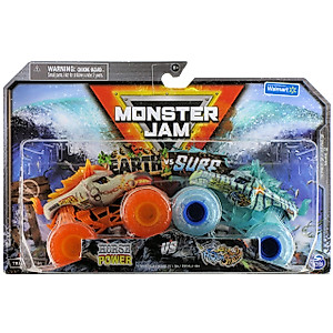 Monster Jam Earth vs Surf [Horse Power and Aqua Stallion] 1:64 Scale Double Pack
