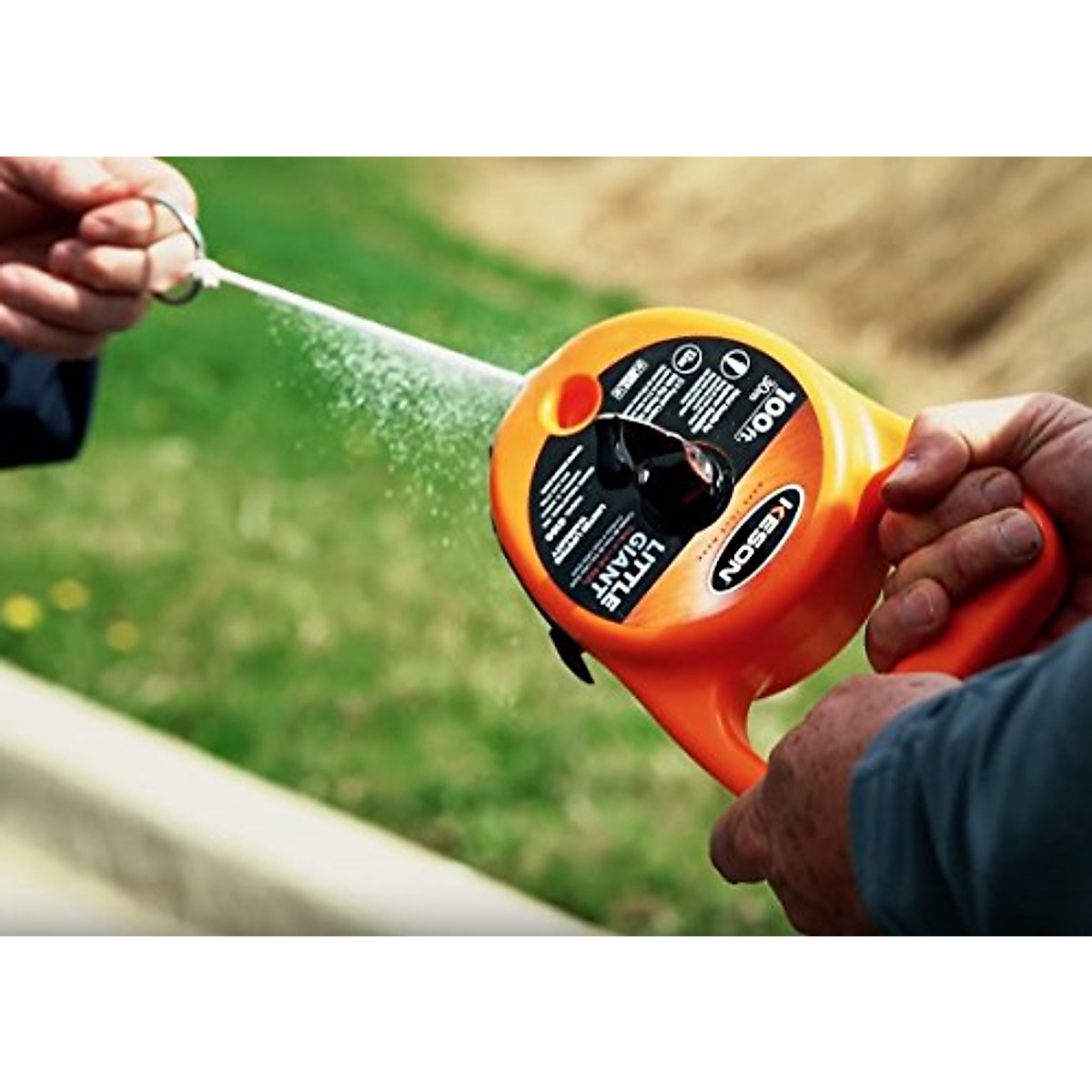 Keson G130 Giant Chalk Line Reel, 24-Ounce Chalk Capacity, 130-Foot