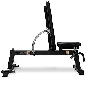 CAP Barbell Deluxe Utility Weight Bench, Full Black, Square Backpad (FM-CS804DX-BK)