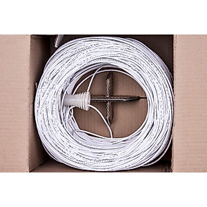 FiveStarCable 22-2 1000 Ft. Alarm Wire 22AWG 2 Conductors 22/2 22-2 Security Cable Alarm Bulk Cable for Efficient Power and Signal Transmission White